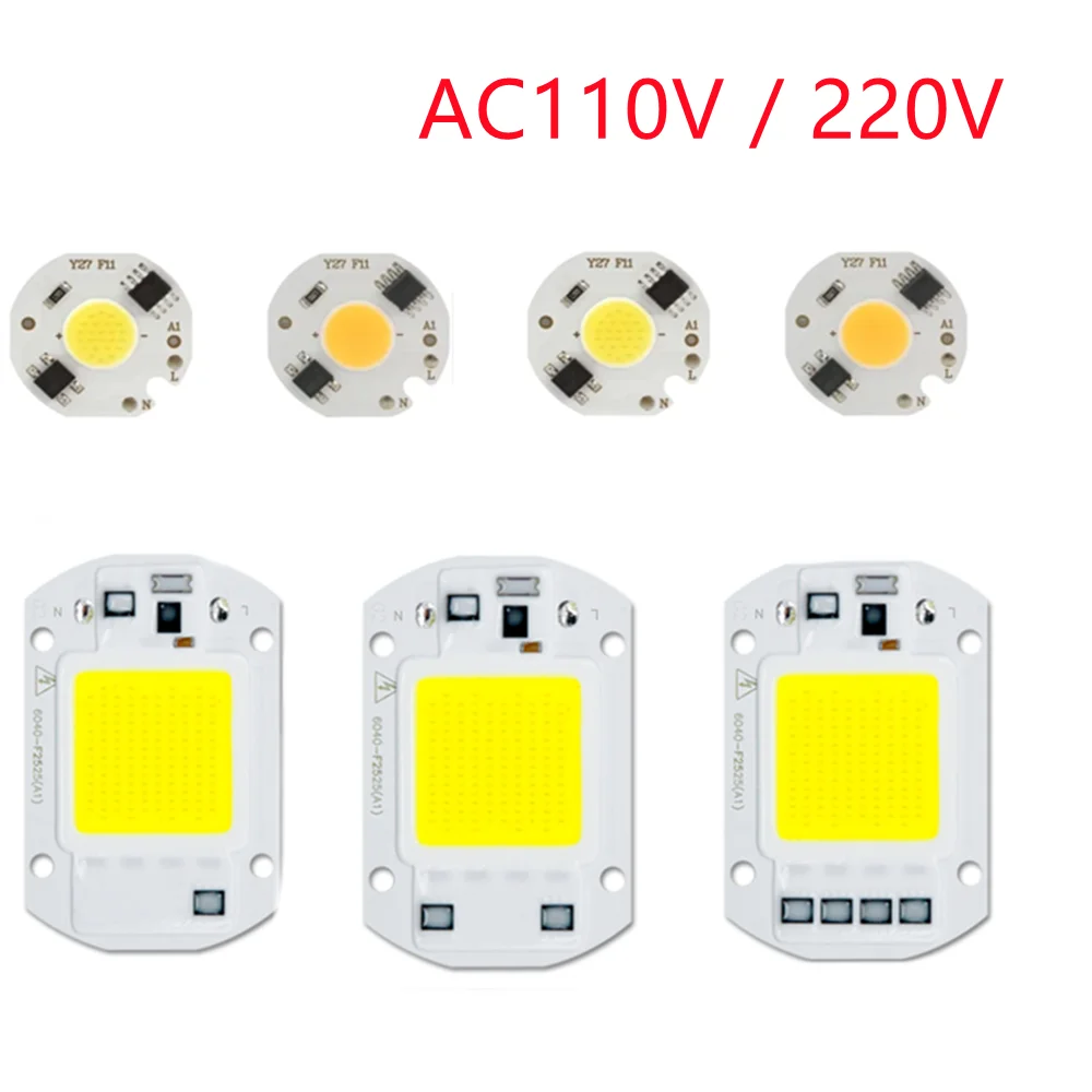 LED COB Chip 10W 20W 30W 50W 220V Smart IC No Need Driver 3W 5W 7W 9W ...