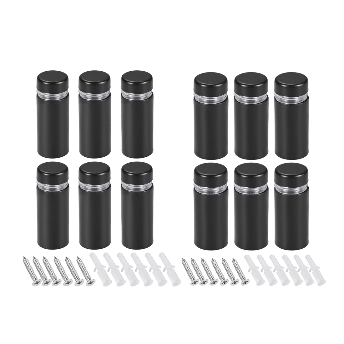 Uxcell-fixador-de-parede-em-vidro-4-pe-as-12mm-16mm-19mm-25mm-preto ...