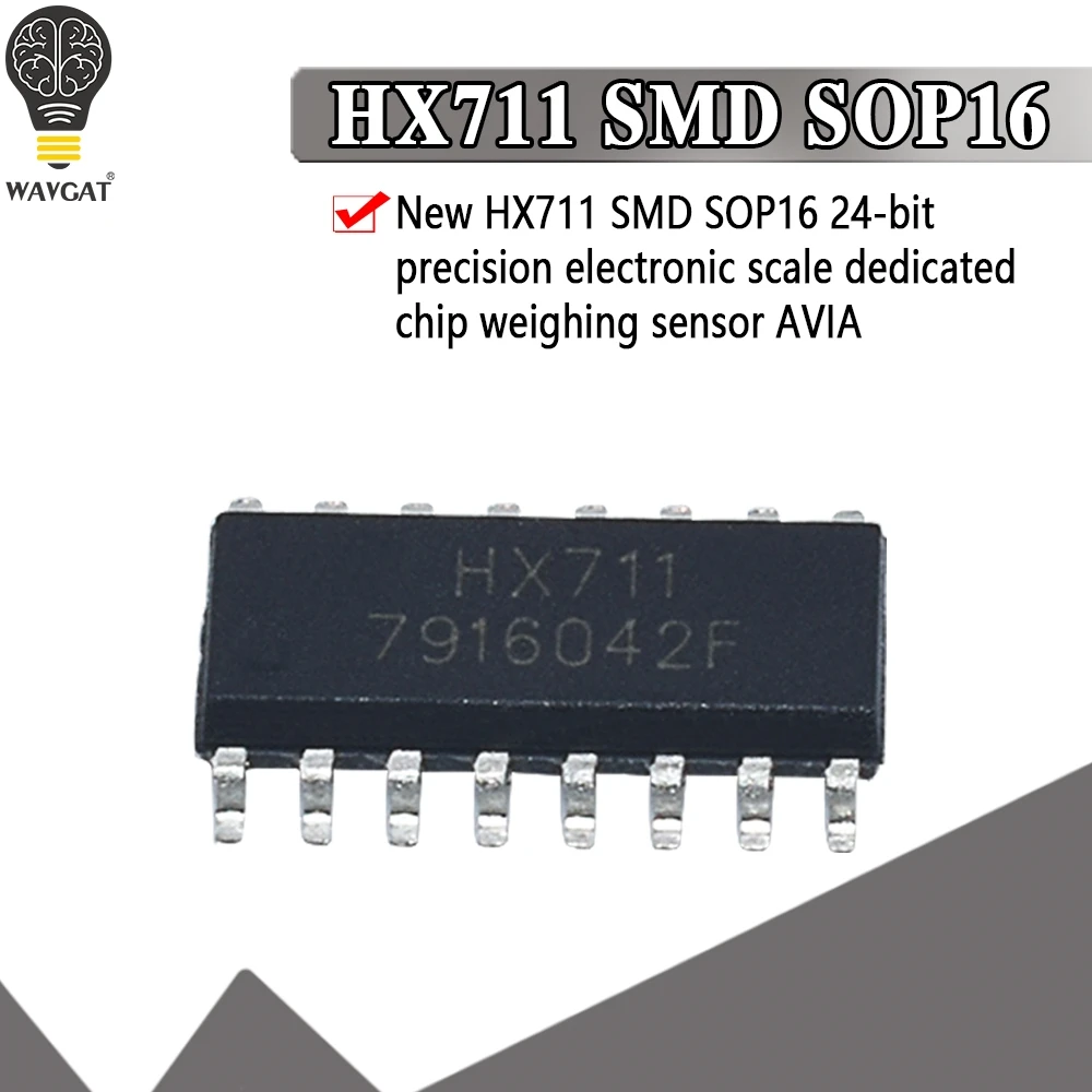 5PCS HX711 SOP-16 HX711 SOP SOP16 SMD 24-Bit Analog-to-Digital Converter (ADC) for Weigh Scales ...