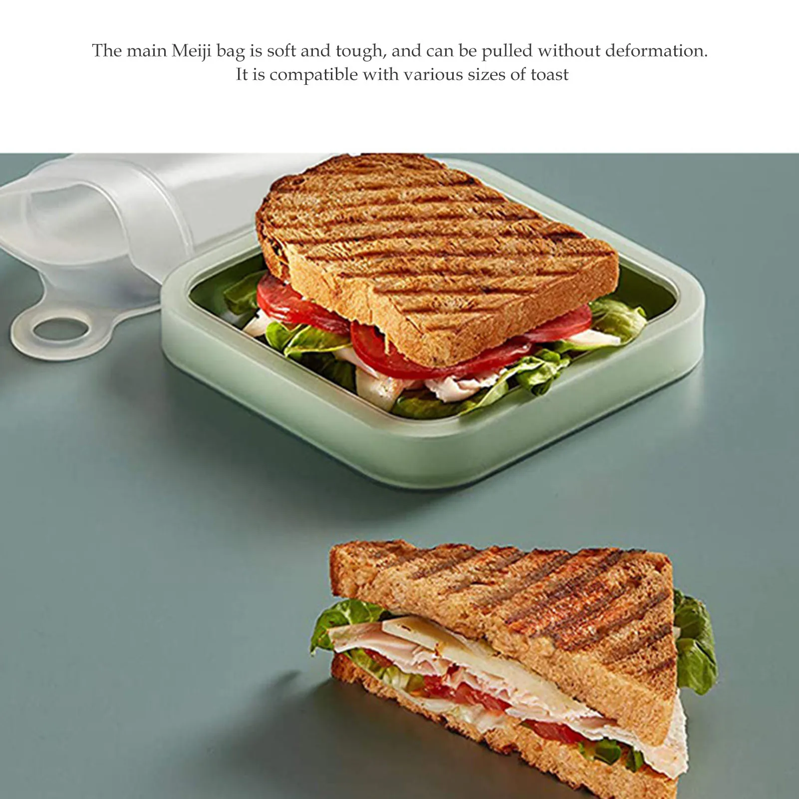 LUNCH BOX,France--Boîte à Bento en Silicone réutilisable pour Sandwich ...