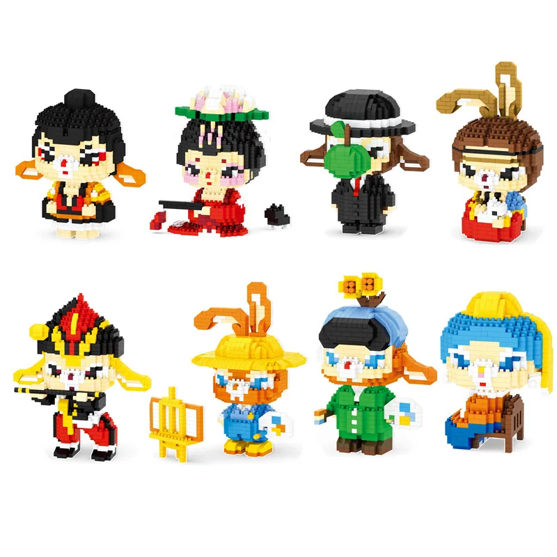 Cute-Cos-Artist-Famous-Paintings-Micro-Building-Blocks-Cartoon-Figures ...