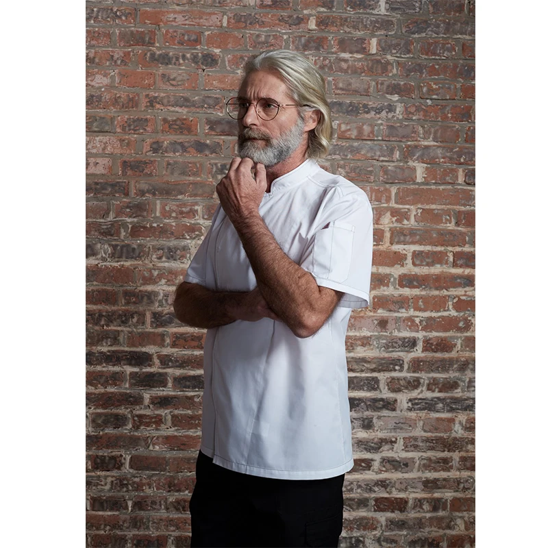 Checkedout chef uniforms restaurant workwear black white short sleeve ...