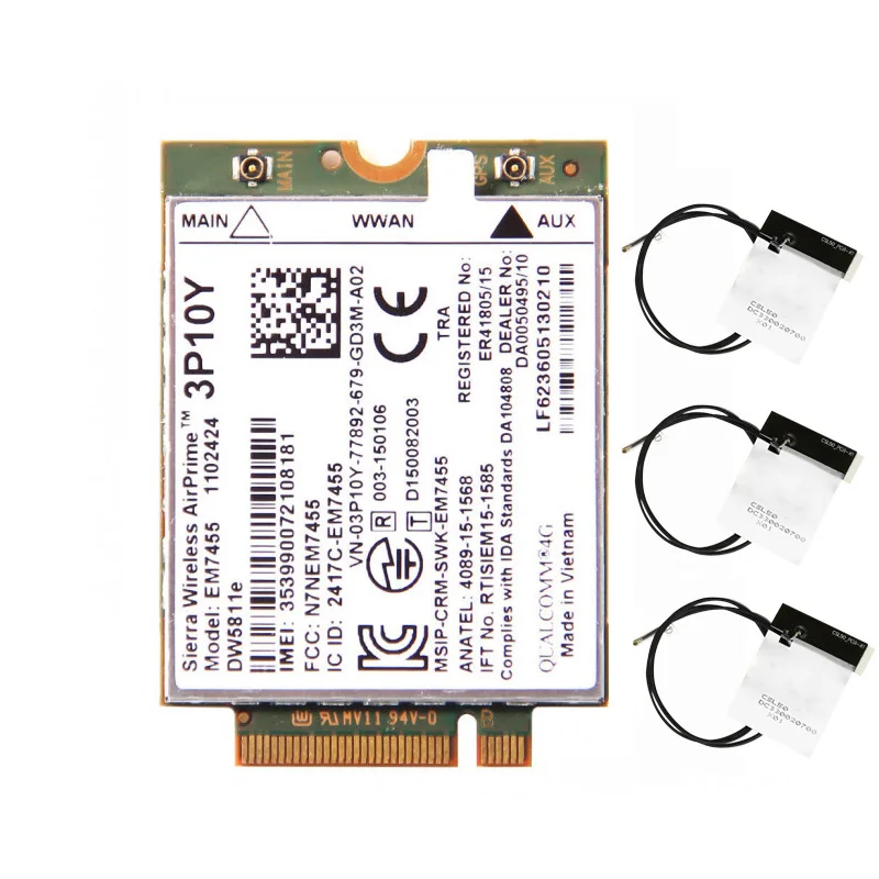 dw5811e EM7455 Модуль LTE 4G NGFF DW5811E 3P10Y 300M для DELL E7270 ...