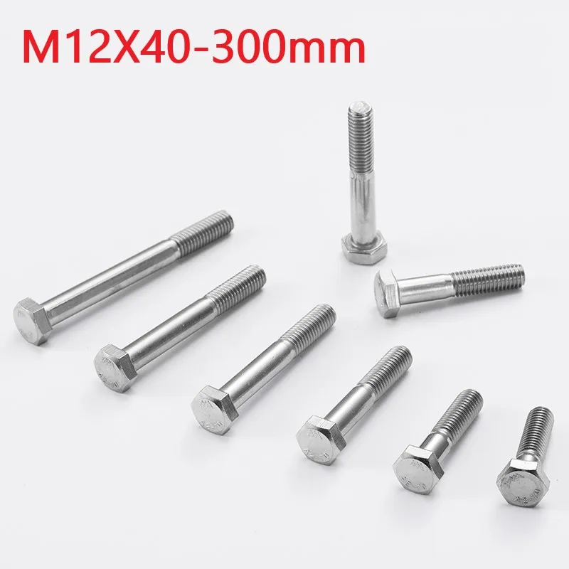 M12 Hexagon Head Half Tooth Bolts 12mm X 40 90 180 190 210 220 230 270 ...