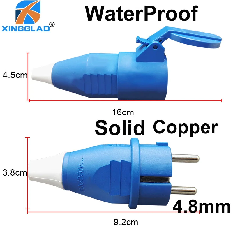 Eu Russian Waterproof Ip54 2 Pin Male Female Electronic Connector ...