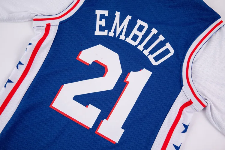 Philadelphia 76ers 21 Embiid Mock двухсекционная Баскетбольная одежда с ...