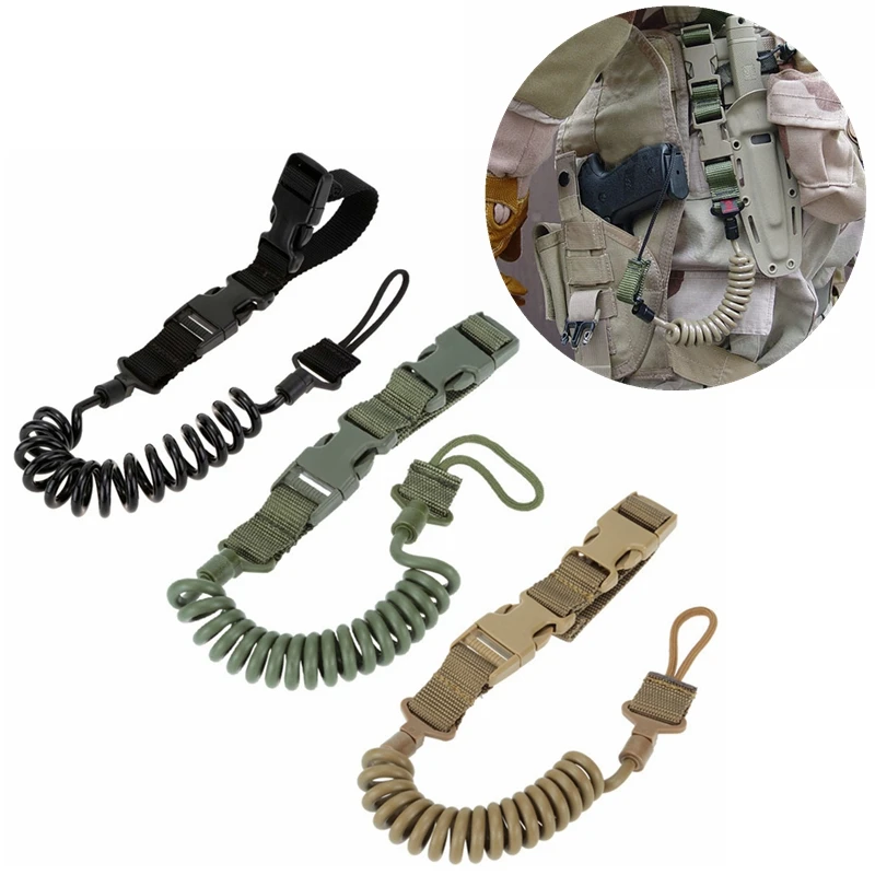 Tactical Two Point Gun Rope Spring Strap Outdoor Anti-lost Airsoft ...
