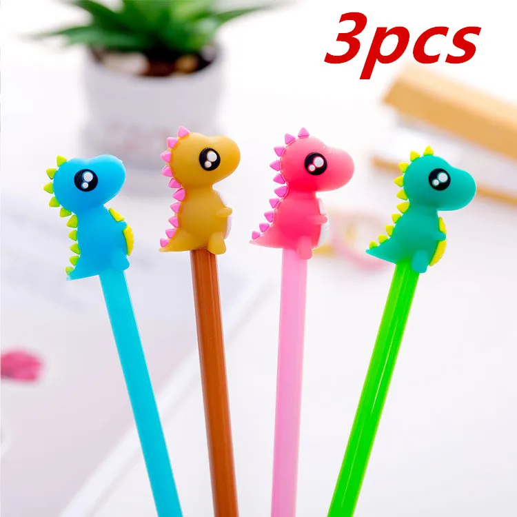 Dinosaur Pens Korean Stationery Cute Kawaii Cartoon Dinosaur Gel Pen ...