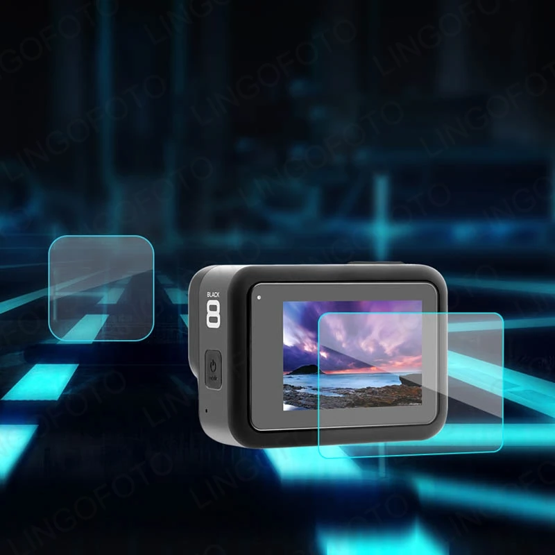 Película protetora de vidro temperado para gopro hero 8, gh2121|Estojo ...