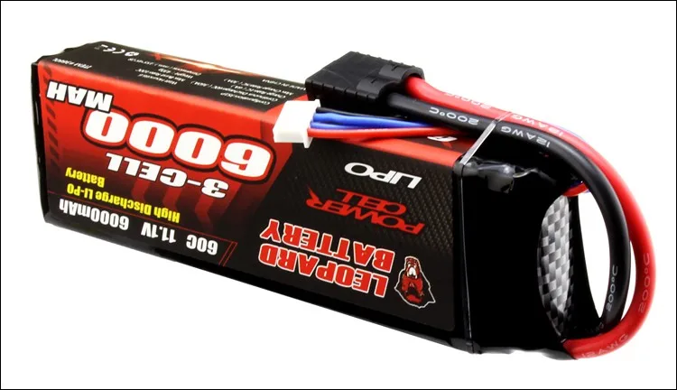 Leopard High Discharge Lipo Battery 6000mah 11.1v 3s 60c W/trx Plug For ...