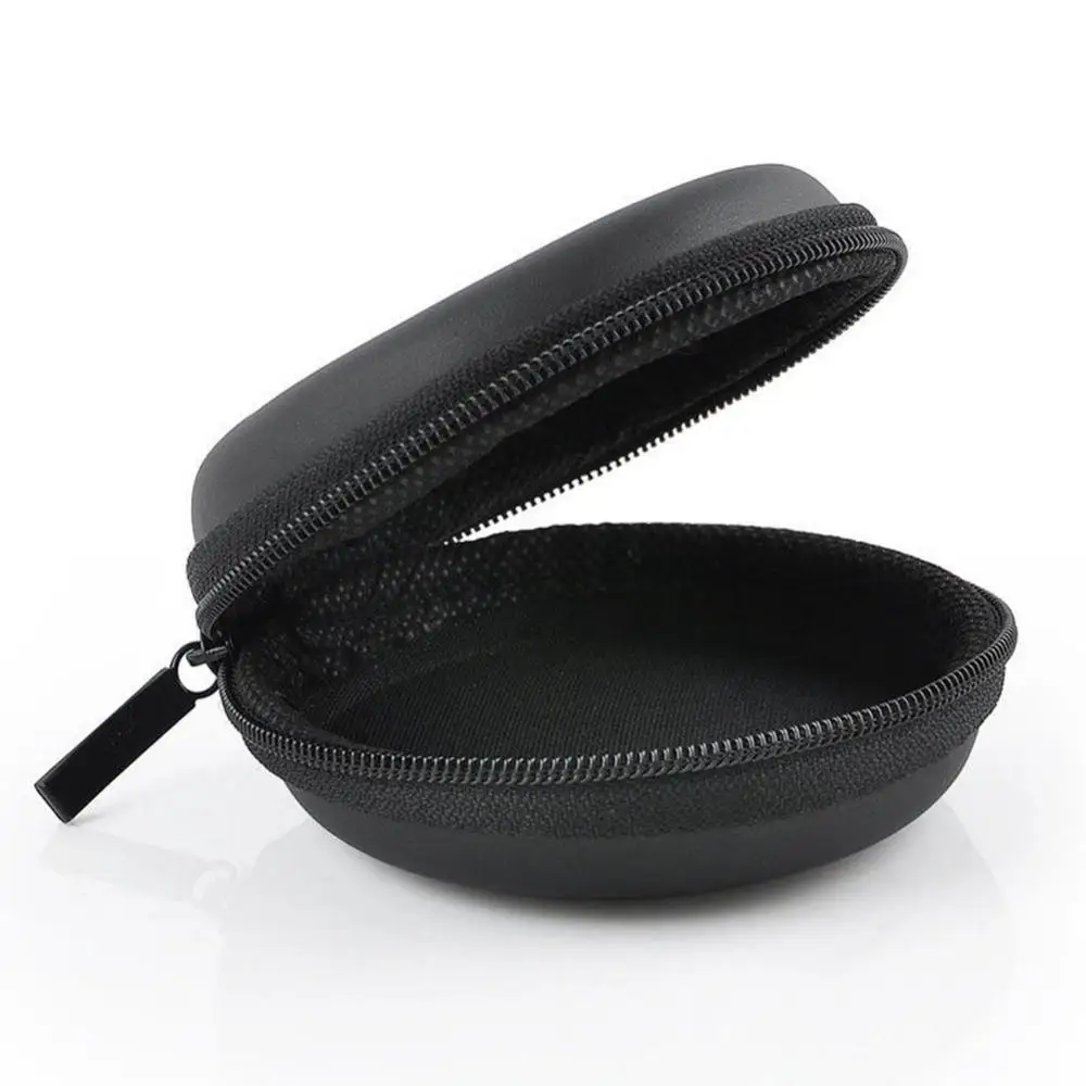 Mini Portable Round Earphone Cable Usb Data Cord Storage Bag Zipper ...