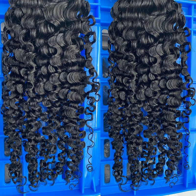 Blue Curly Weave