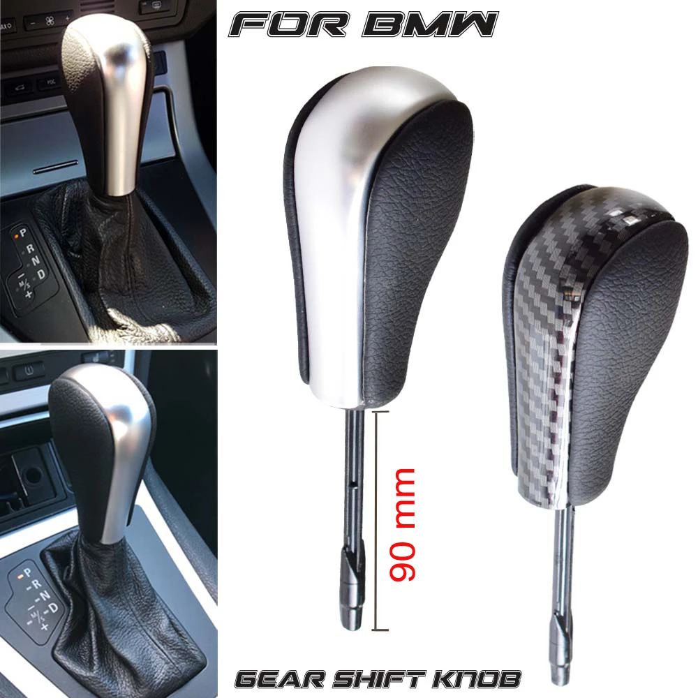 Carbon fiber Car Automatic GearShift Stick Knob HandBall For BMW E39 E46 E53 E60 E61 E63 E64 E83 ...