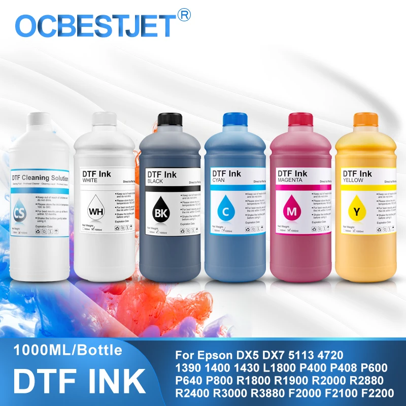 DTF-Ink-1000ML-For-Epson-L1800-L805-1390-4720-I3200-F2000-F2100-DX5-DX7 ...