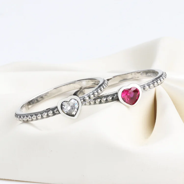 925-sterling-silver-pandora-ring-heart-shaped-ring-classic-love-female ...