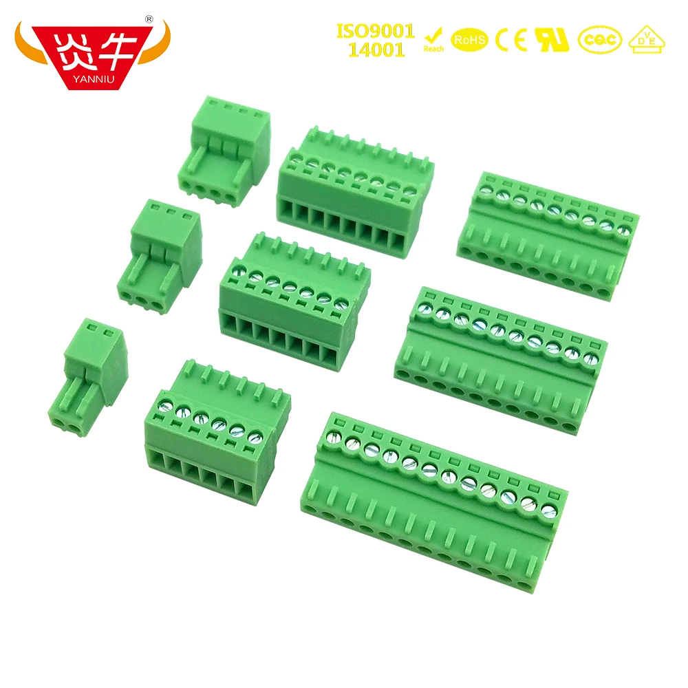 Kf2edgk 2.54 2p ~ 12p Pcb Plug-in Pluggable Terminal Blocks 15edgy 2 ...