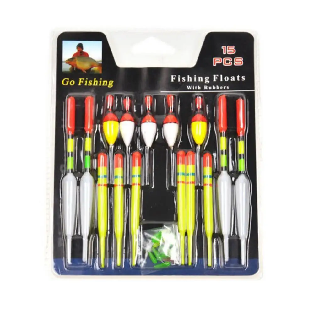 Carp-fishing-15pcs-Professional-Vertical-Fishing-Lures-Floats-Rods-Slip ...