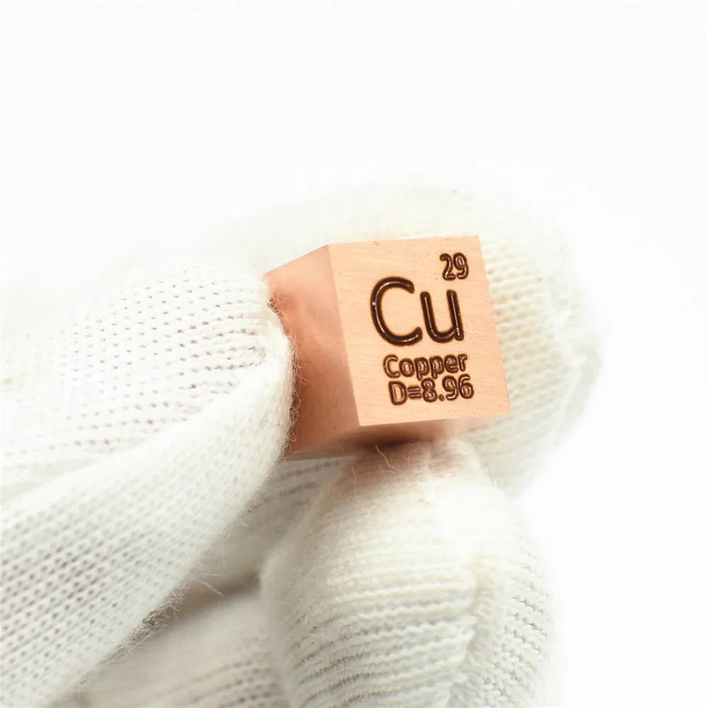 Copper Cube Cu Metal Density Simple Element 99.95% Collection 10MM Inch ...