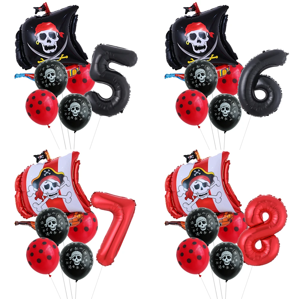 Pirate Balloon Decorations Ships | Boy Pirate Birthday Decoration ...