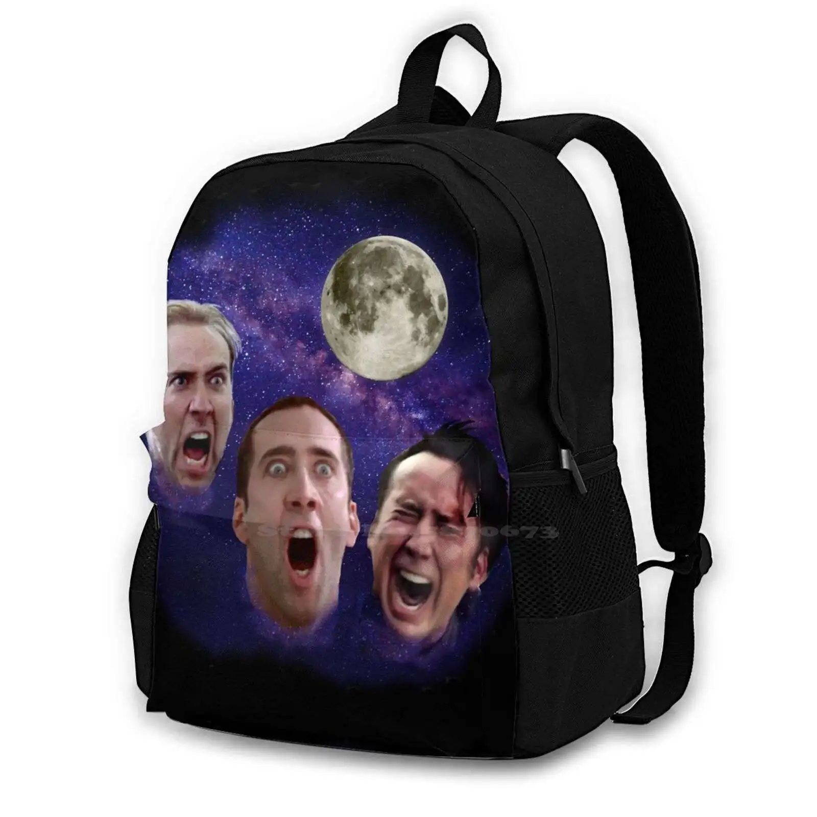 Three Cage Moon School Bag Big Capacity Backpack Laptop 15 Inch Nicolas ...