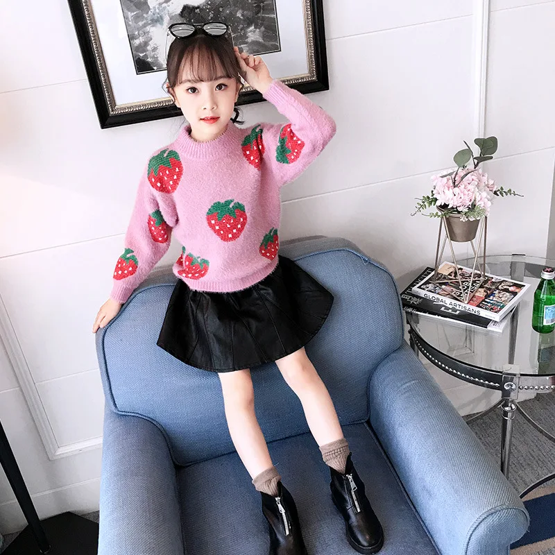 Girls Winter Tops Turtleneck Pullover Sweater Kids Cute Clothes 12 ...