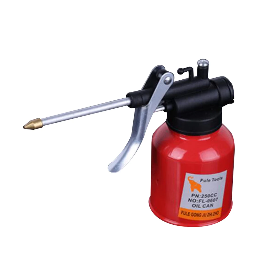 250ml-Steel-High-Pressure-Hand-Pump-Oiler-Oil-Pot-Lubricant-Soap-Spray ...