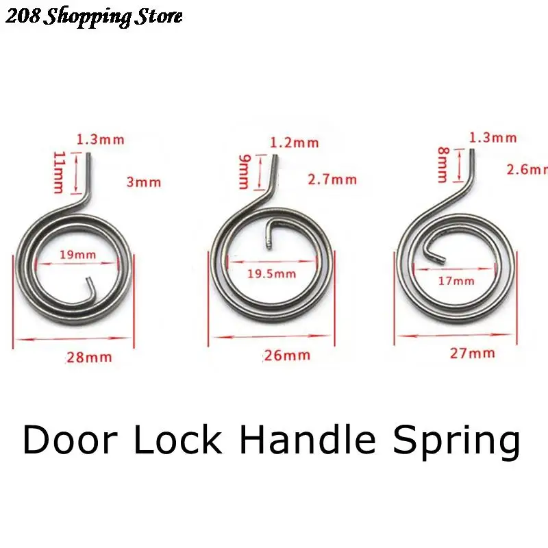 3Pcs 26mm 27mm 28mm Flat Wire Door Lock Handle Spring Coil Tools Home ...