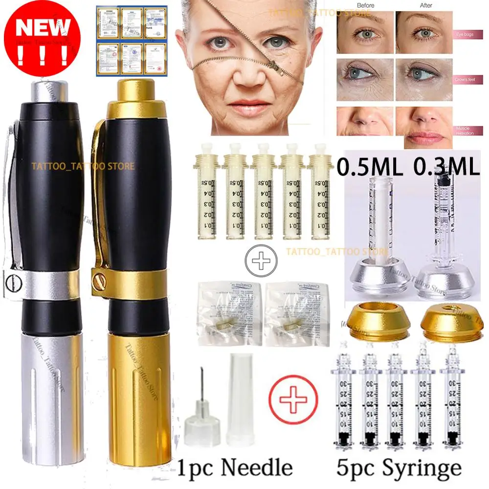 Hyaluron Pen 2 in1 0.3 0.5ML Heads Hyaluronic Acid Pen For Anti Wrinkle ...