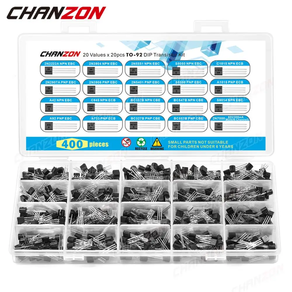 To-92-npn-pnp-Transistor-Kit-Sortiment-bc547-2-n7000-2-n3904-2-n5551 ...
