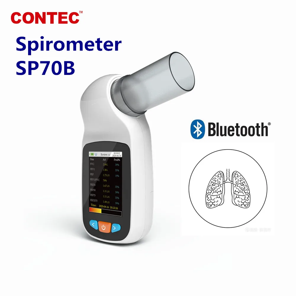 CONTEC-Digital-Spirometer-SP70B-Lung-Breathing-Diagnostic-Vitalograph ...