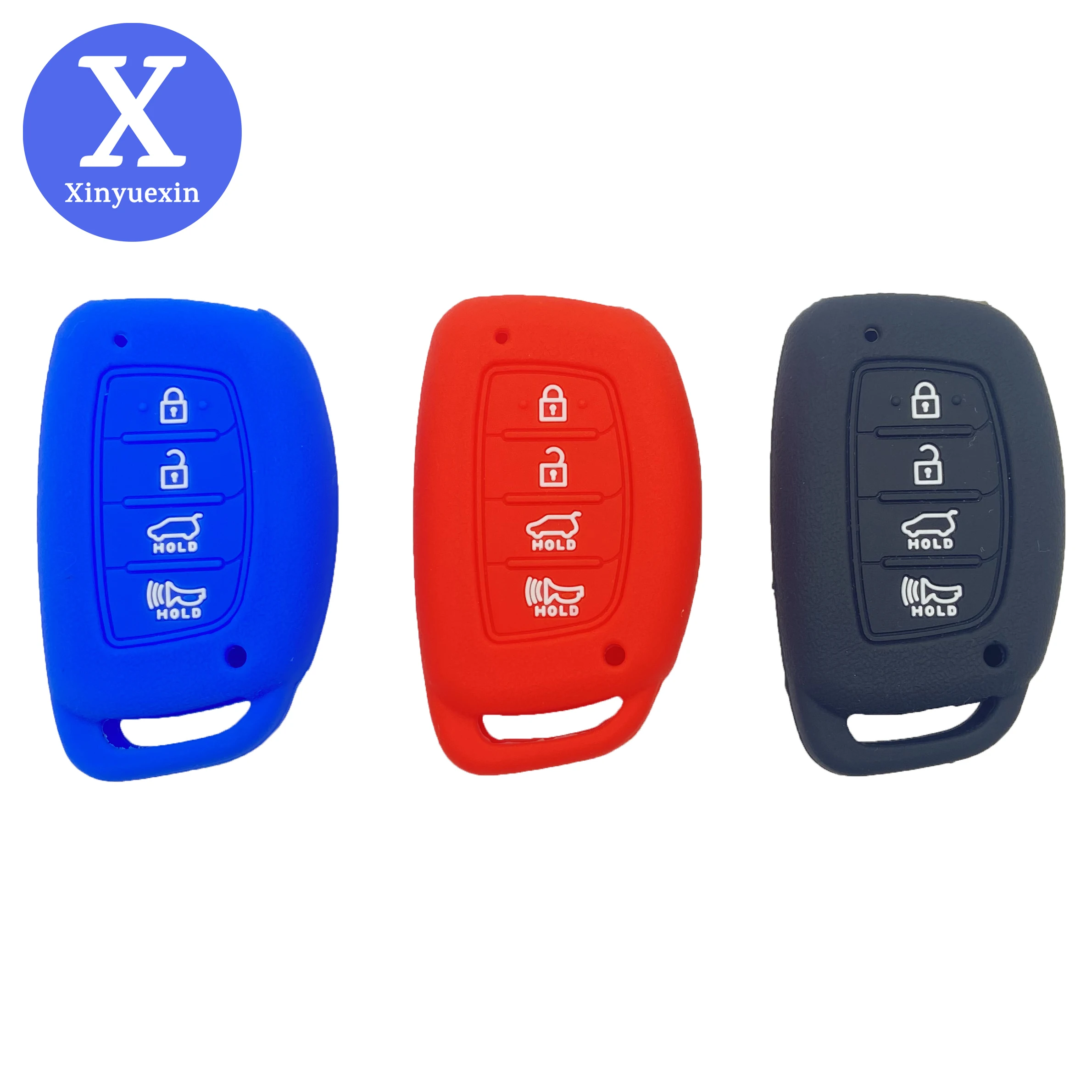 Xinyuexin Silicone Car Key Case Cover Fit for Hyundai IX25 IX35 Verna ...