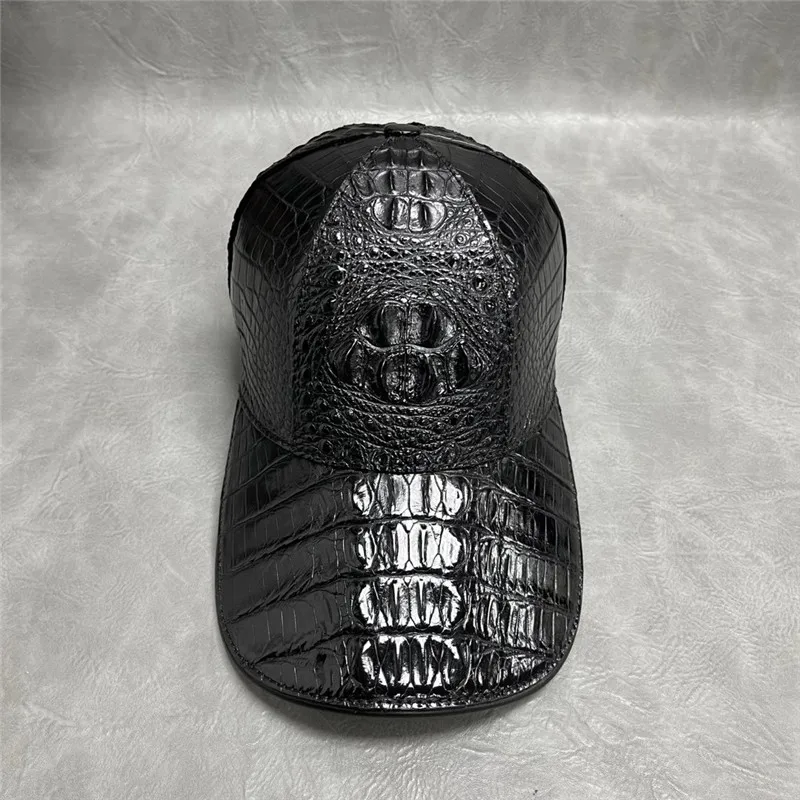 Exotic Real Alligator Scales Skin Men's Leisure Baseball Cap Genuine ...