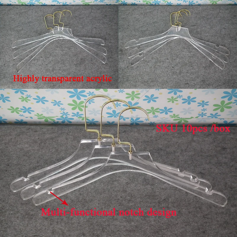 Transparent Acrylic Clothes Hanger | Acrylic Clothes Storage Hanger ...