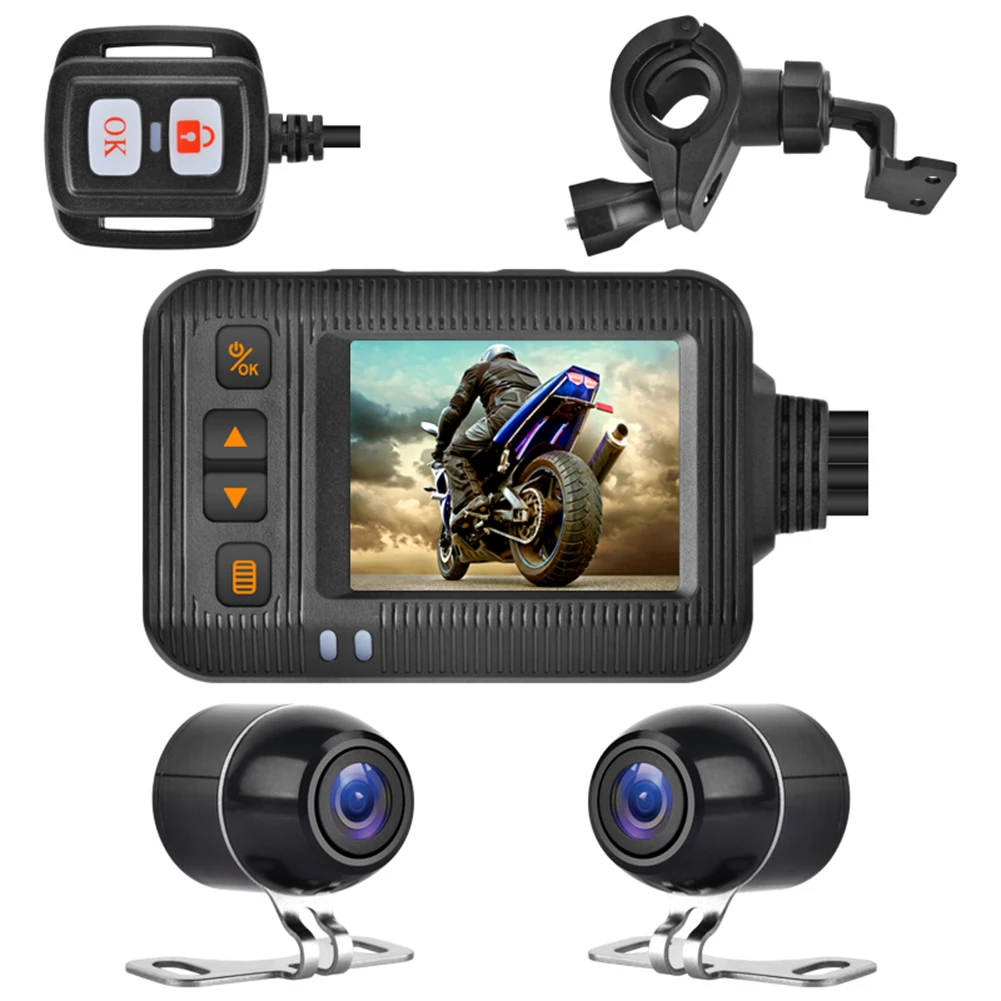 Se20 Moto Dvr Waterproof Motorcycle Dash Cam Front Rear Camera 2 Inch ...