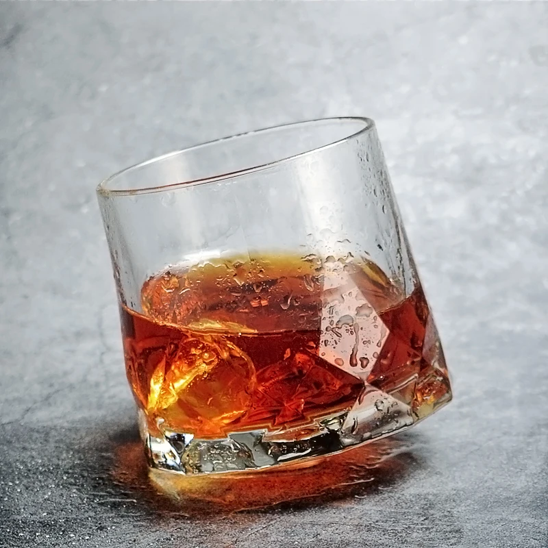 Verres à cocktails,verre à Whisky Rock en diamant épais et épais ...