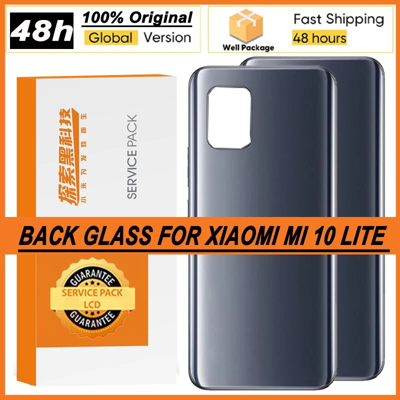 100% Original Back Housing For Xiaomi Mi10 Mi 10 Lite Back Cover ...