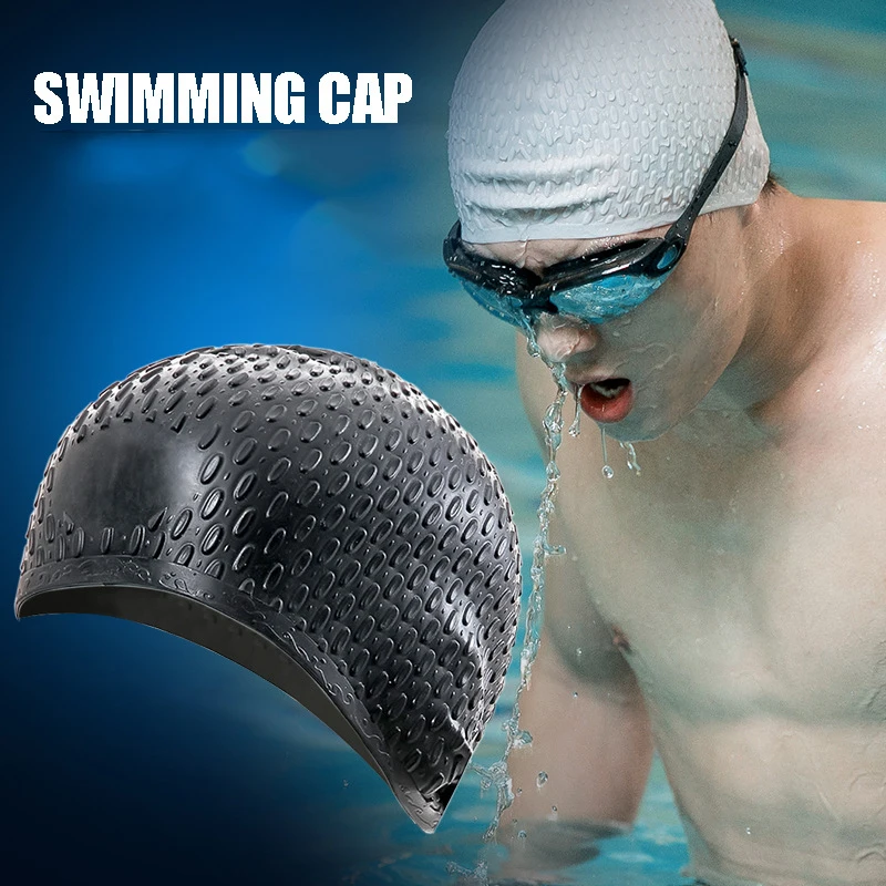 FAVSPORTS-Men-Women-Silicone-Waterproof-Swimming-Cap-Protect-Ears-Long ...