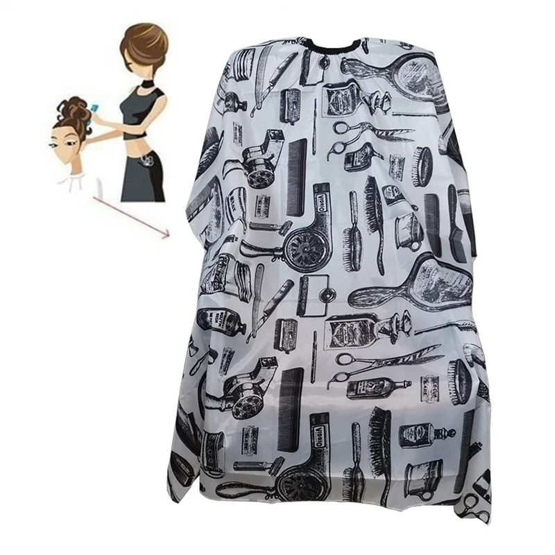 160 x 140cm Hairdressing Waterproof Apron Cutting Salon Haircut Cape ...