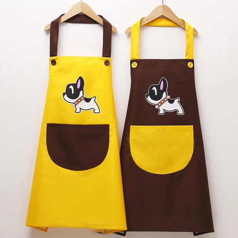 Couple-Cute-Dog-Waterproof-And-Oil-proof-Apron-Kitchen-Men-and-Women ...