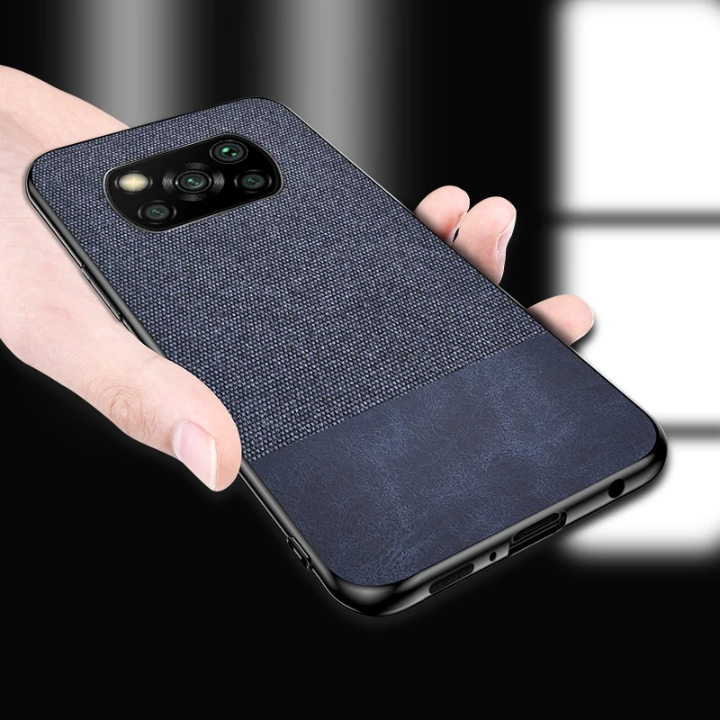 For-Xiaomi-POCO-X3-Pro-Case-Fabric-Cloth-Hard-PC-Back-Cover-For-POCO-M3 ...