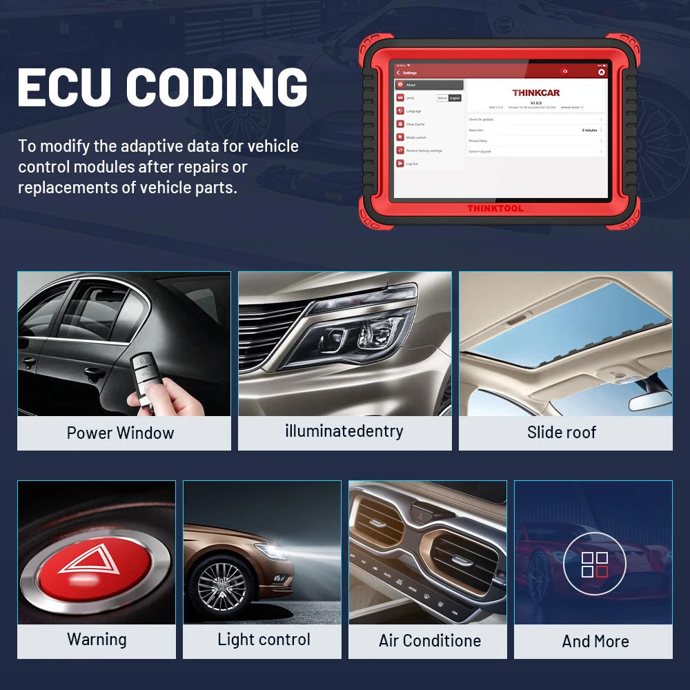 Thinkcar Thinktool Pros Plus OBD2 10 Inch Online Programming Diagnostic ...