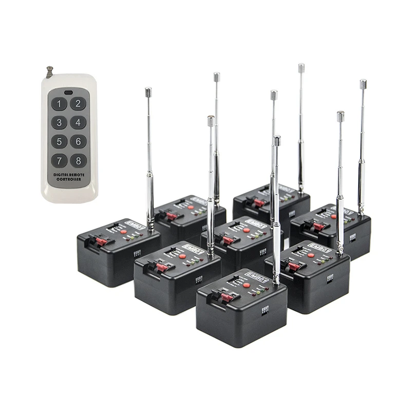 8 Channels Remote Wireless Control Pyro Fireworks Firing System Cold ...
