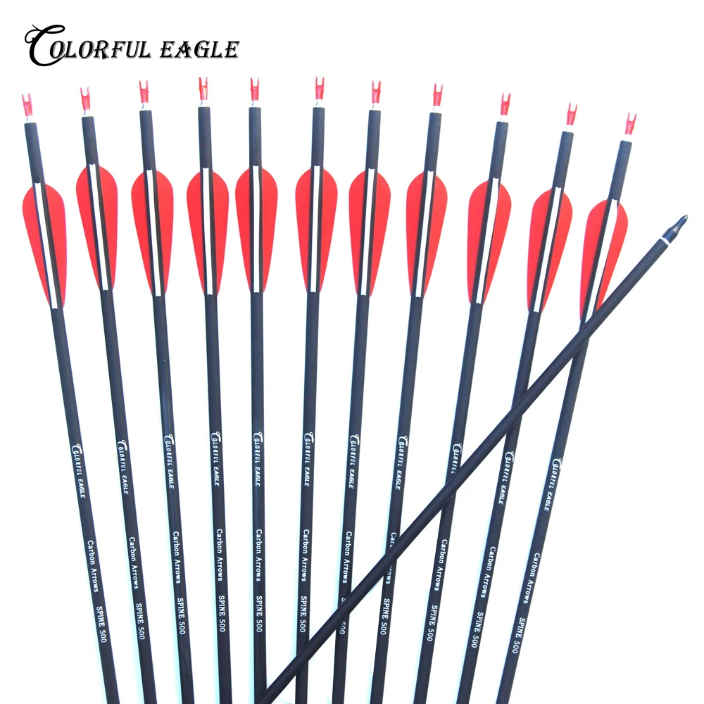 6-12-24pcs-28inch-30inch-31inch-Archery-Carbon-Arrow-500-Spine-For ...