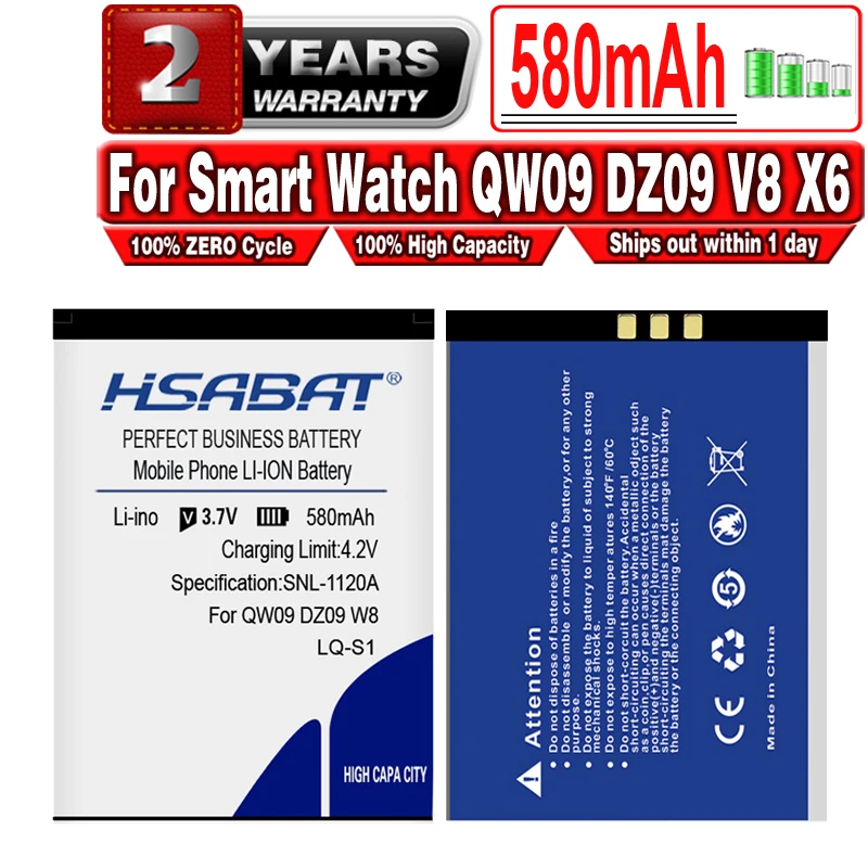 LQ-S1 AB-S1 LQ-A1 JHCY-S1 LQ-A1 580mAh Battery For Smart Watch QW09 ...