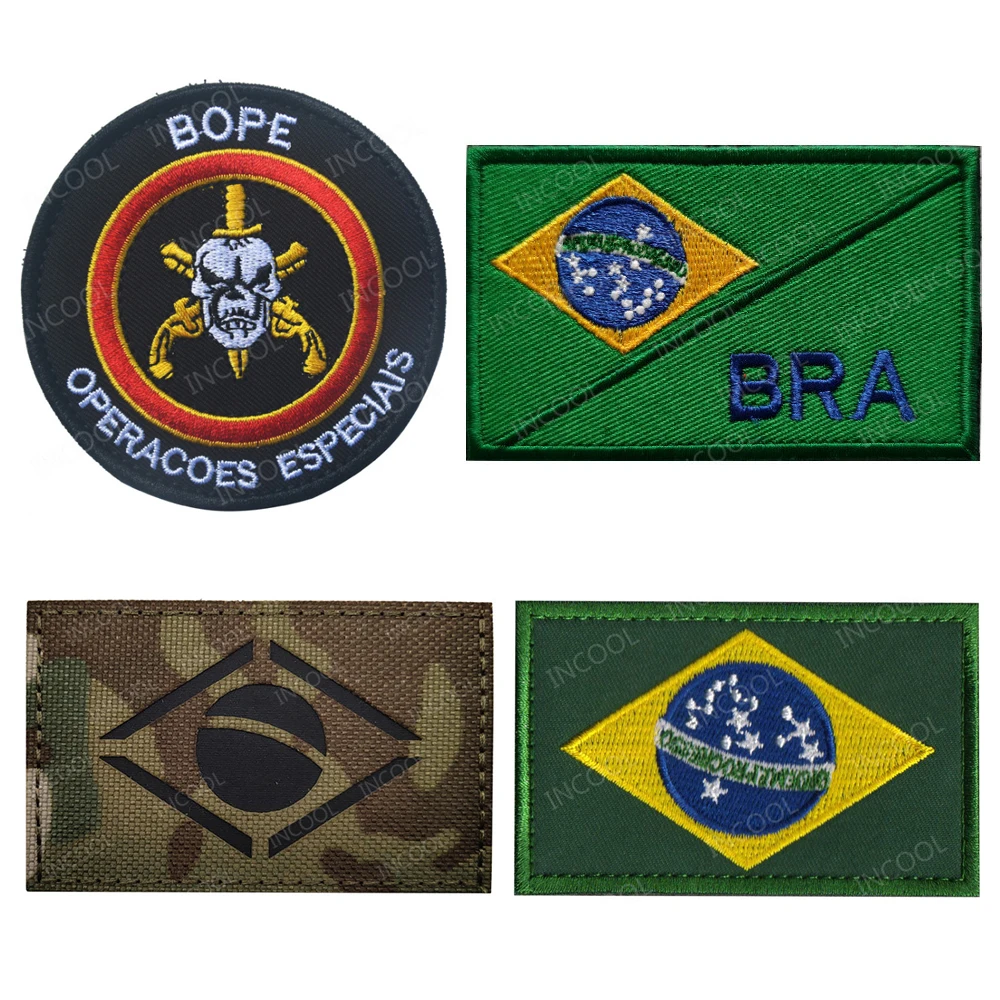 Brazil Embroidery Patch BOPE Tactical Military Decorative Reflective ...