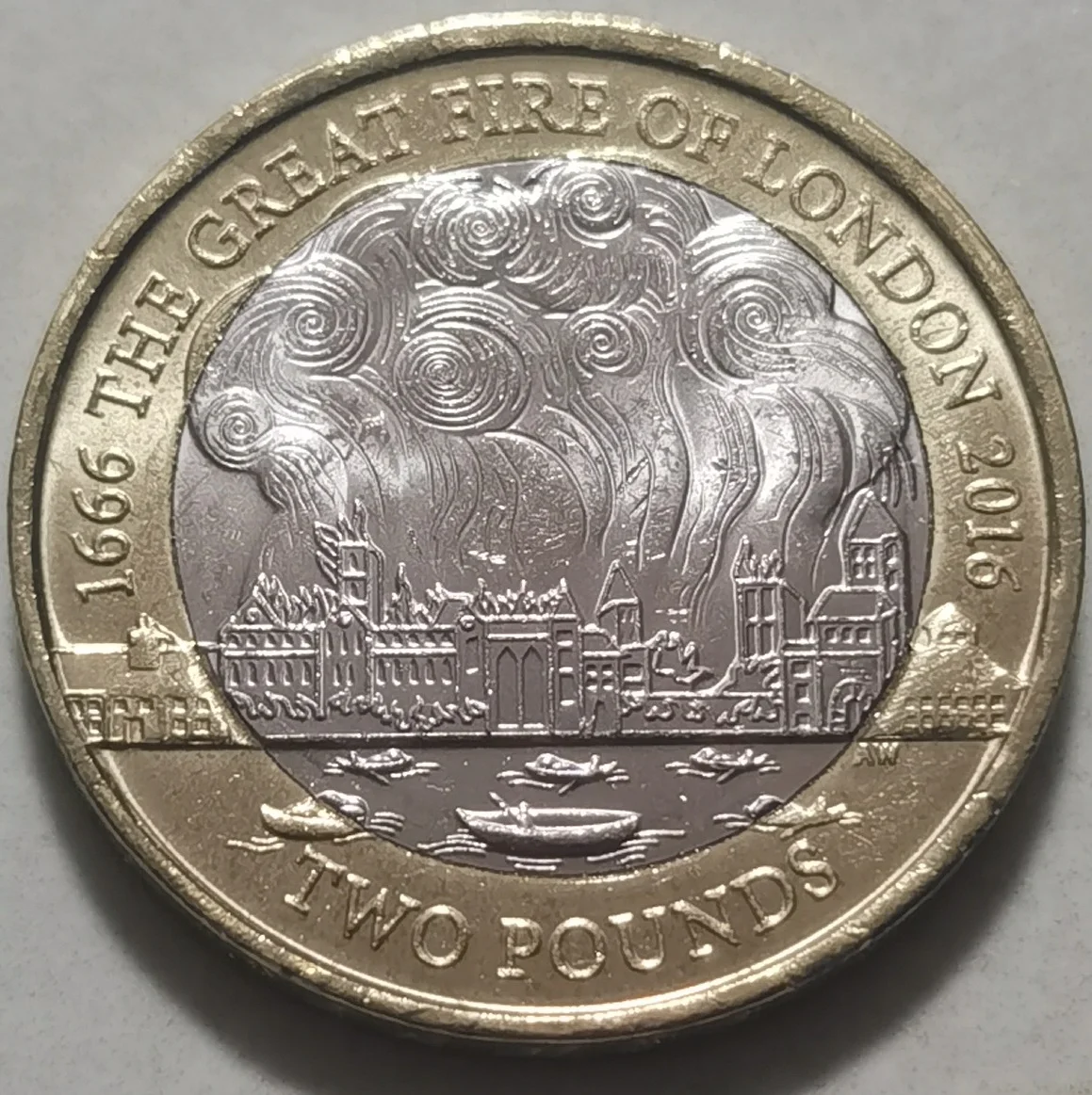 UK-Great-British-2-Pound-Commemorative-Coins-2016-350th-Anniversary ...