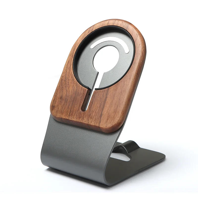 Natural Wood Stand For Apple Magsafe Charger, Real Walnut Mount ...