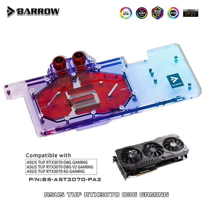 Barrow GPU Water Block For ASUS TUF RTX 3070 Gaming Video Card, VGA ...