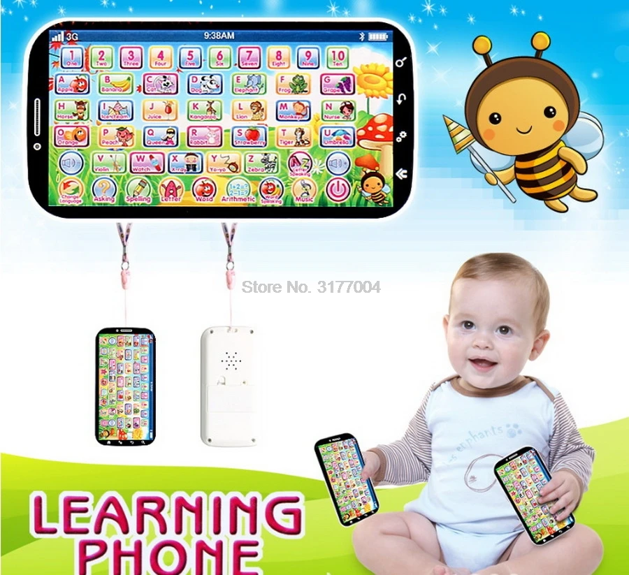 Dhl 50pcs English Language Learning Machine Multifunction Toy Phone,abc ...