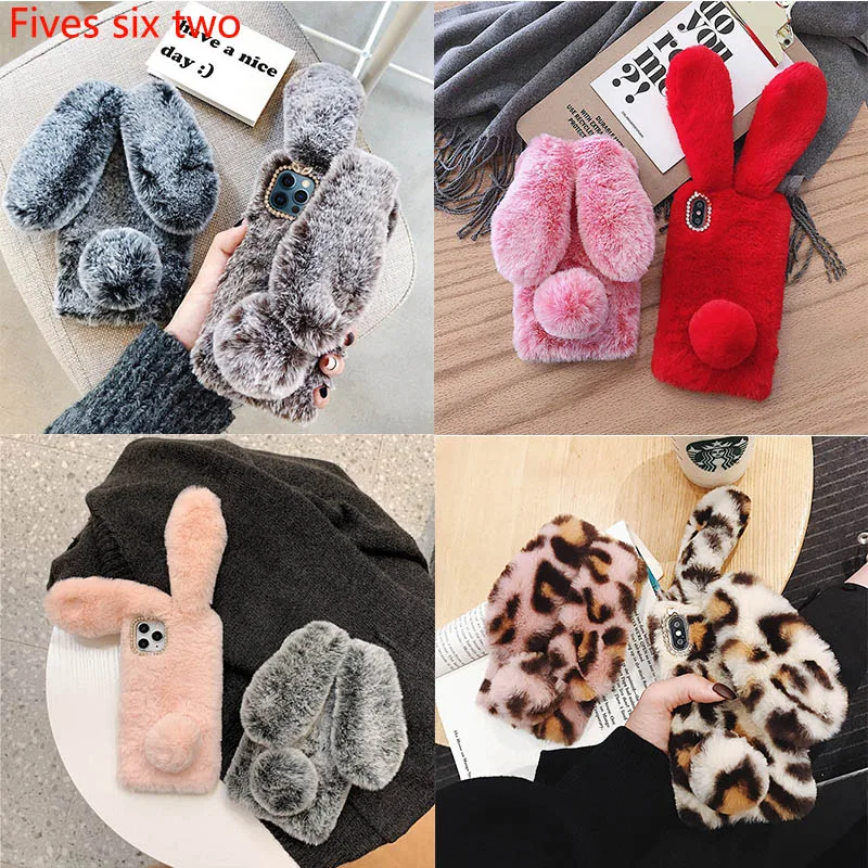 Coque-de-t-l-phone-en-peluche-animal-lapin-mignon-3D-pour-Xiaomi-coques ...